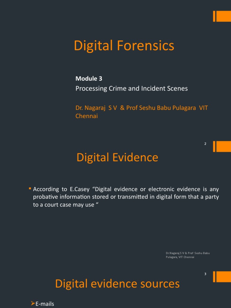 Digital Forensics: Processing Crime and Incident Scenes | PDF | Usb ...