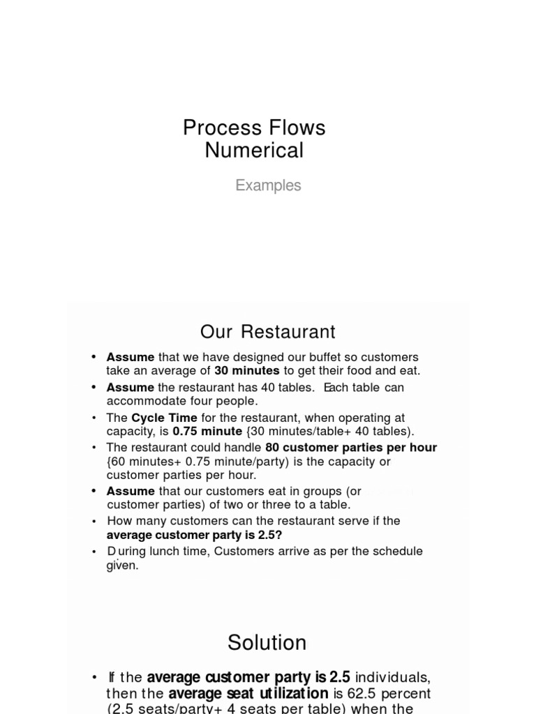 Process Flow - Examples | Download Free PDF | Restaurants | Output ...