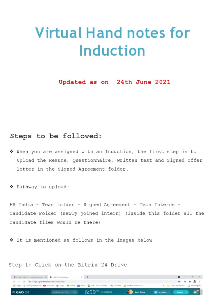 Virtual Hand Notes For Induction - PPT - Final | Download Free PDF ...