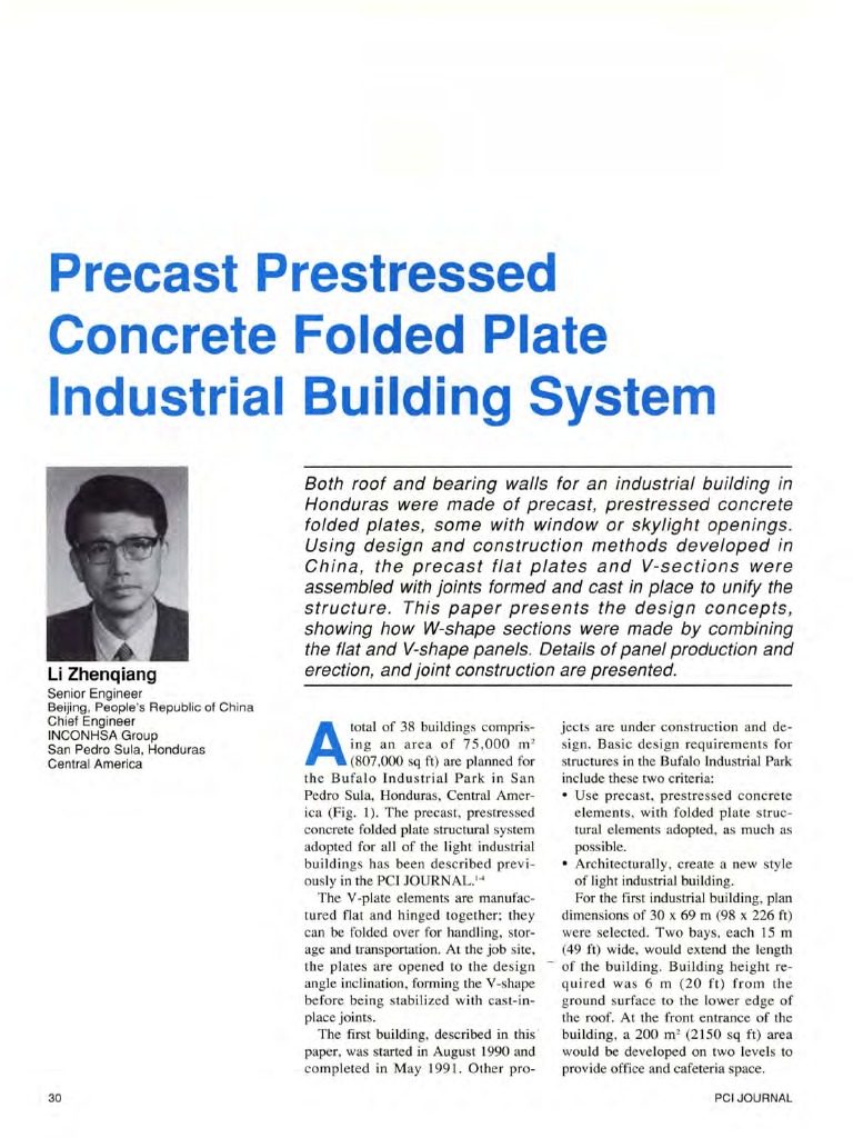 Precast Concrete Folded Plate System | PDF | Precast Concrete | Concrete
