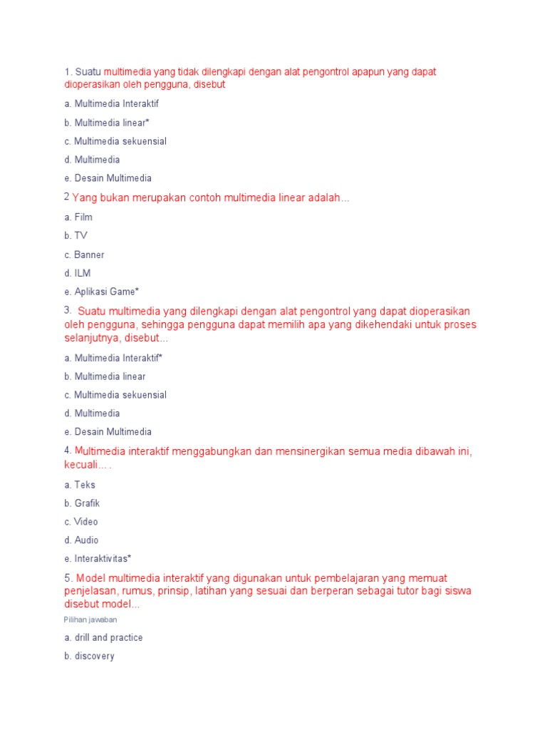 Soal Pas Ganjil Dmi | PDF