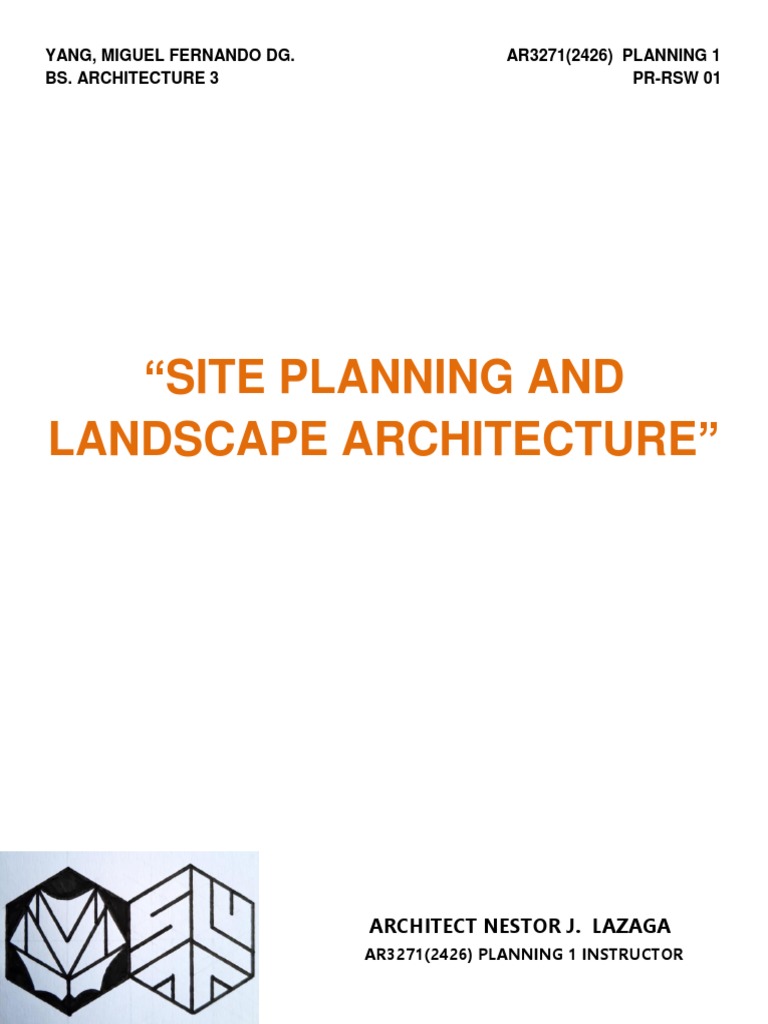 Site Planning and Landscape Architecture | PDF | Architect | Landscape ...