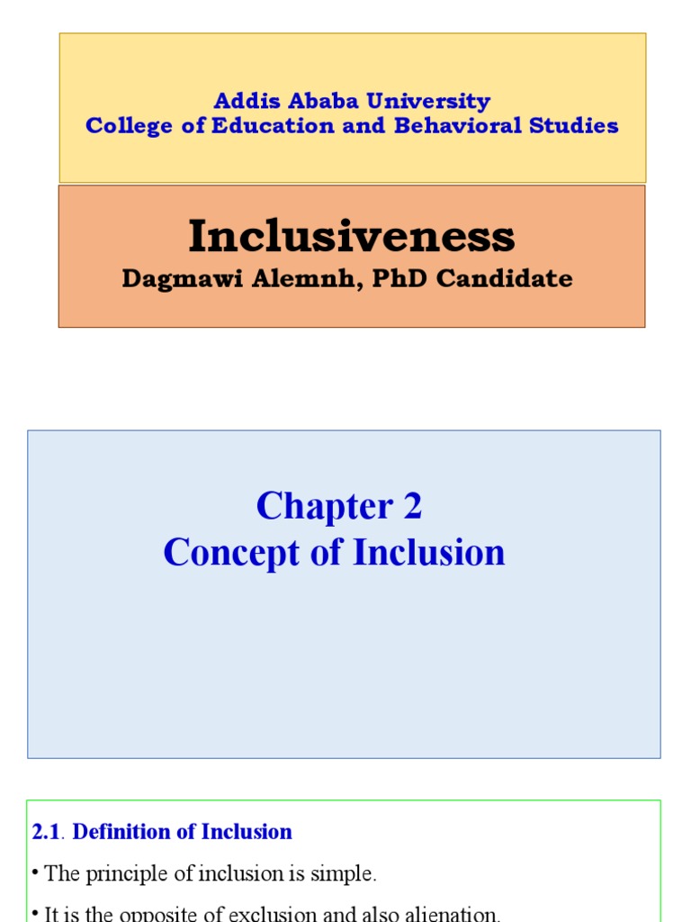 Chapter 2 - FINAL Concept of Inclusion | PDF | Inclusion (Education ...