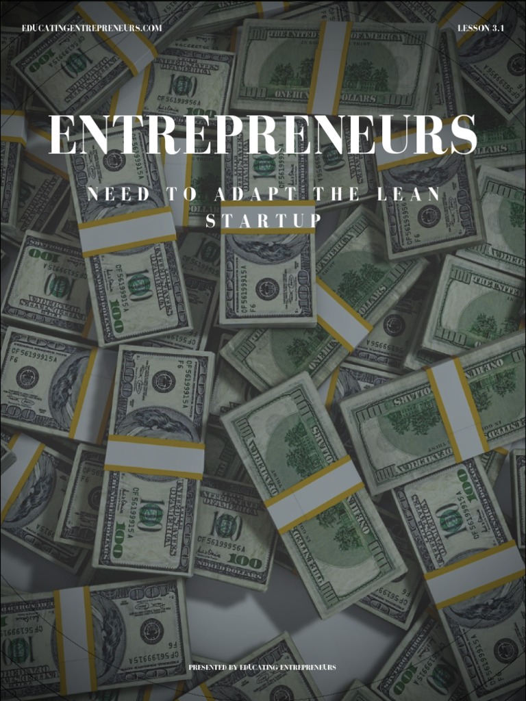 Entrepreneurs: Need To Adapt The Lean Startup | PDF | Lean Startup ...
