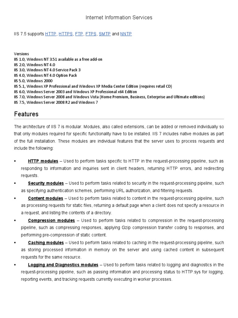 Internet Information Services | PDF | Internet Information Services ...