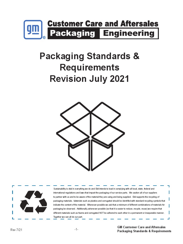 Packaging Standards and Requirements English July 2021 | PDF ...