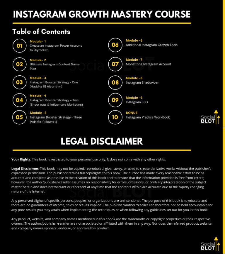 Instagram Growth Mastery Course: Module - 6 | PDF
