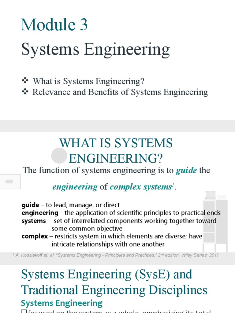 MERE5001-Module 3 - Systems Engineering | PDF | Systems Engineering | Top Down And Bottom Up Design
