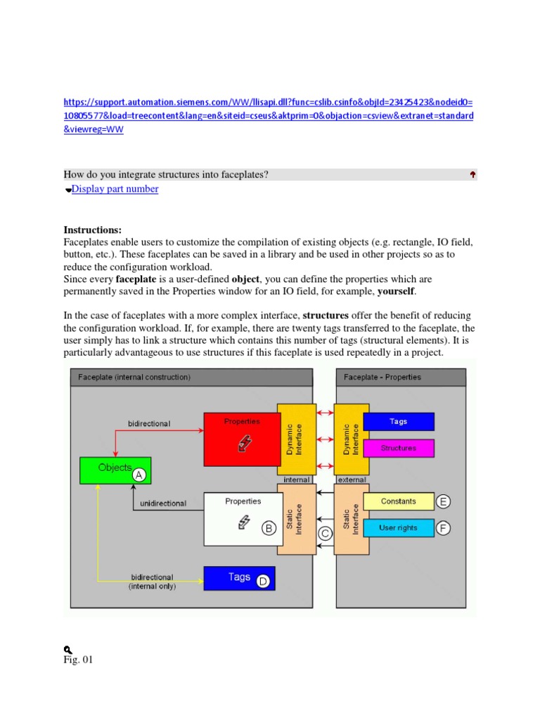 Wincc Faceplate - Creation | PDF | Interface (Computing) | Button ...