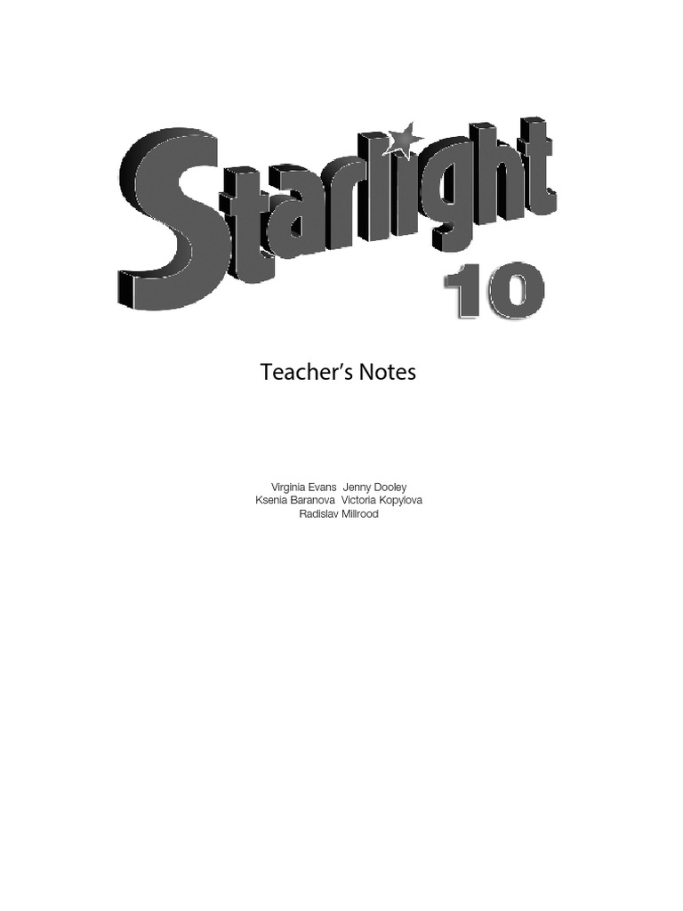 Starlight 10 Teacher's Notes Overview | PDF | Vocabulary | Learning