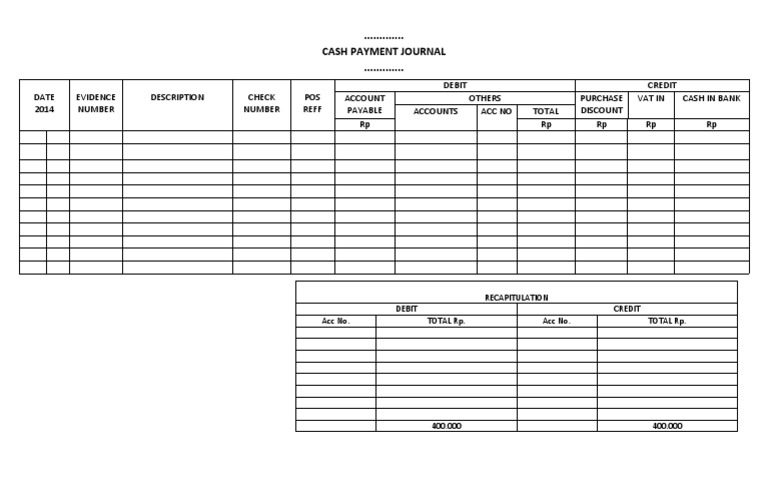 Cash Payment Journal ............ | PDF