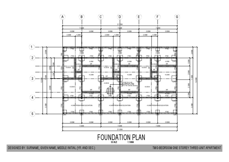 Foundation Plan: A B C D E F G | PDF