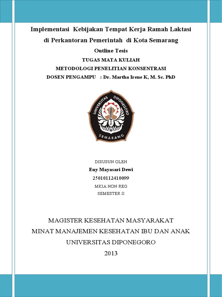 Contoh Outline Tesis | PDF