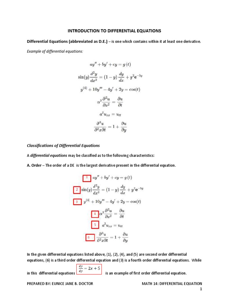 Introduction To Differential Equations | PDF | Differential Equations ...