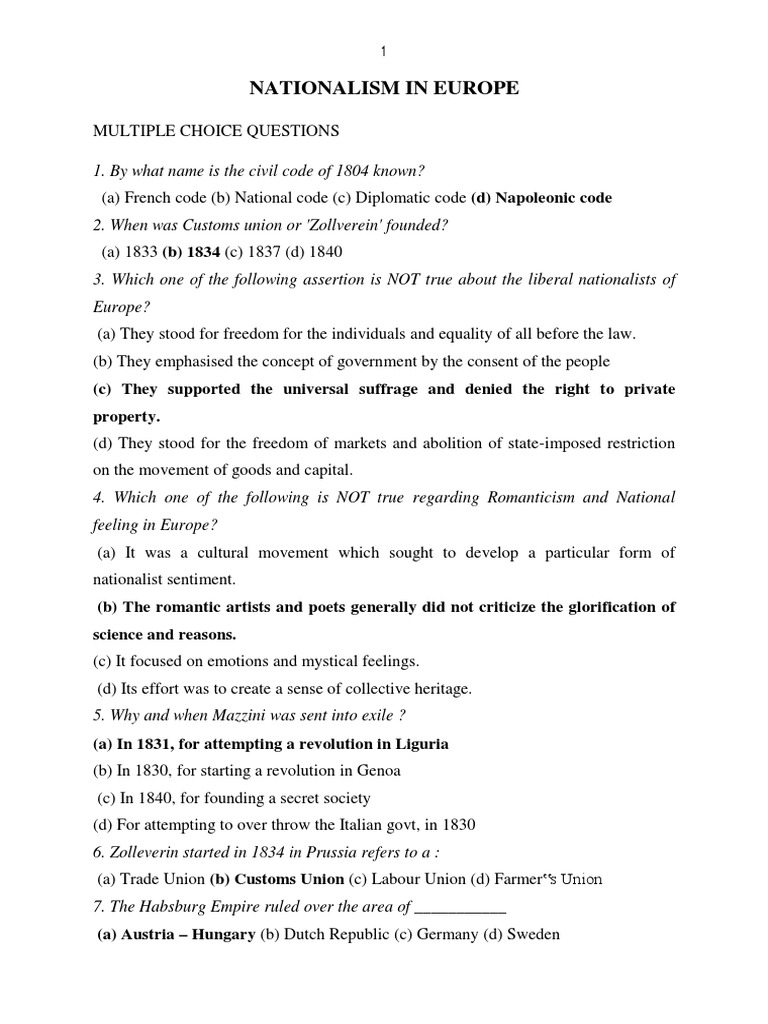 Nationalism in Europe 1 | PDF | German Empire | Balkans