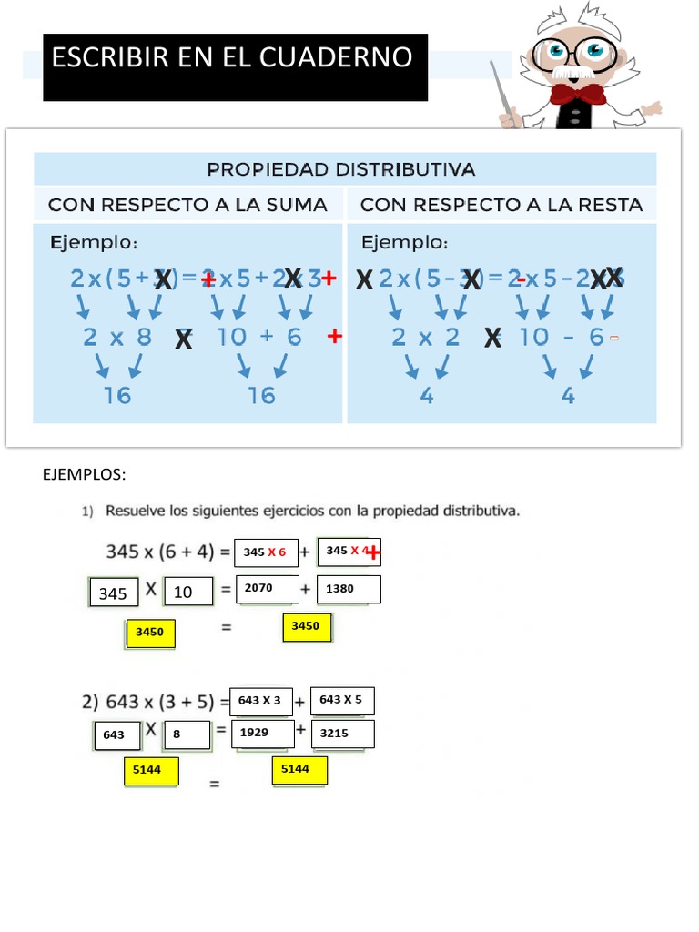 Propiedad Distributiva | PDF | División (Matemáticas) | Enseñanza de ...