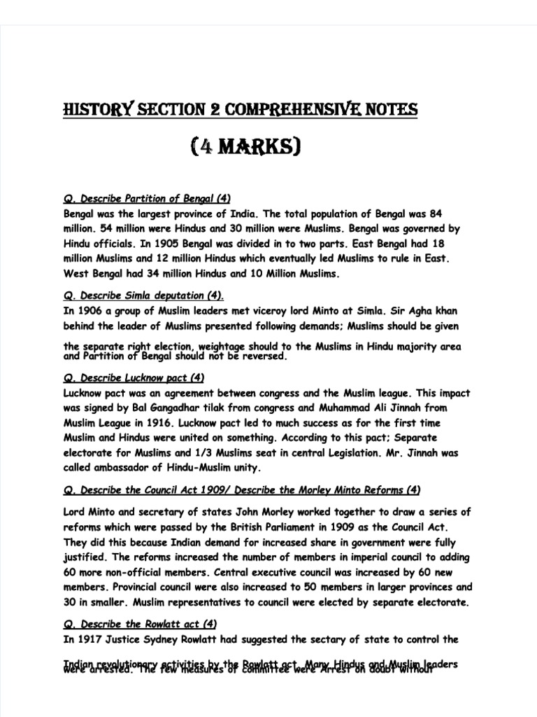 PDF History Section 2 Notes DD | PDF