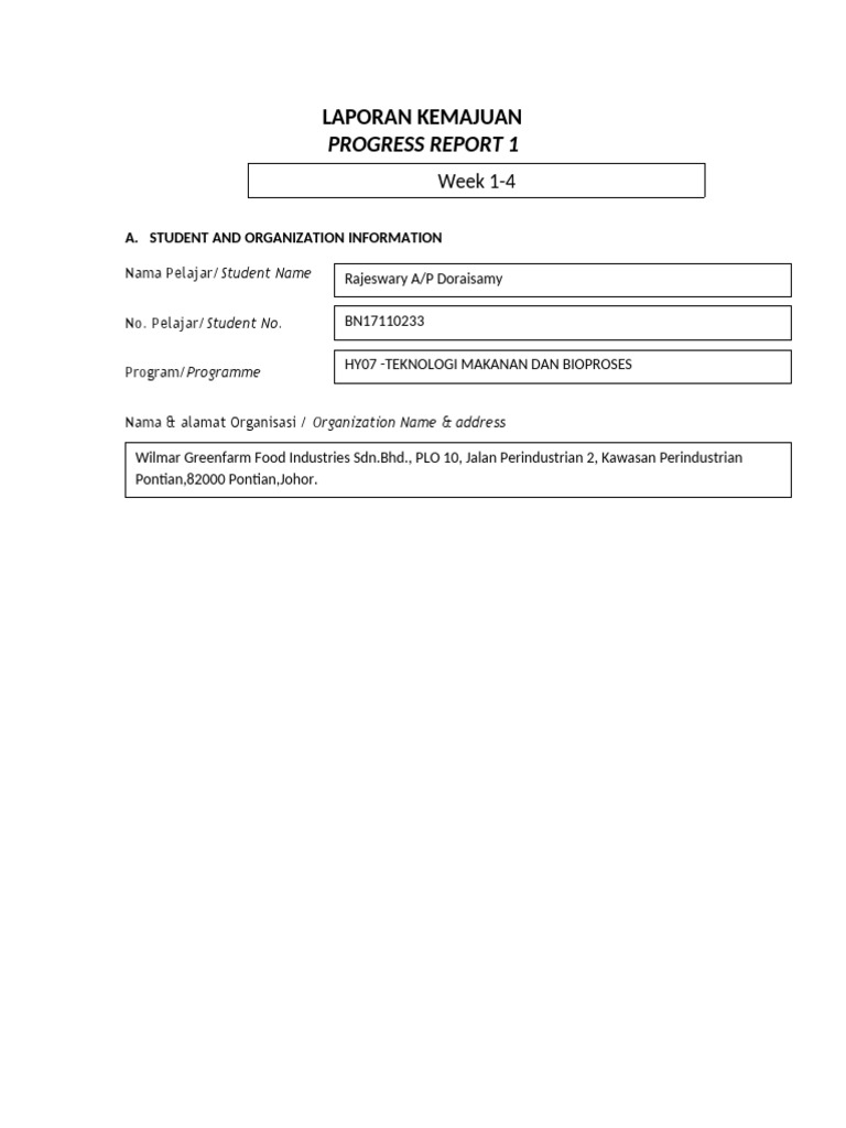 Progress Report | PDF