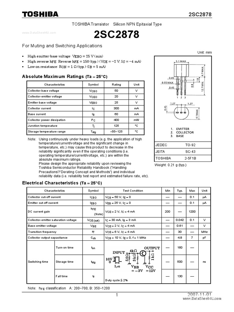 High-Performance Transistor for Muting and Switching | PDF | Reliability Engineering | Bipolar ...