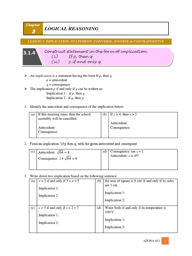 Logical Reasoning for Students | PDF | Syntax (Logic) | Mathematics