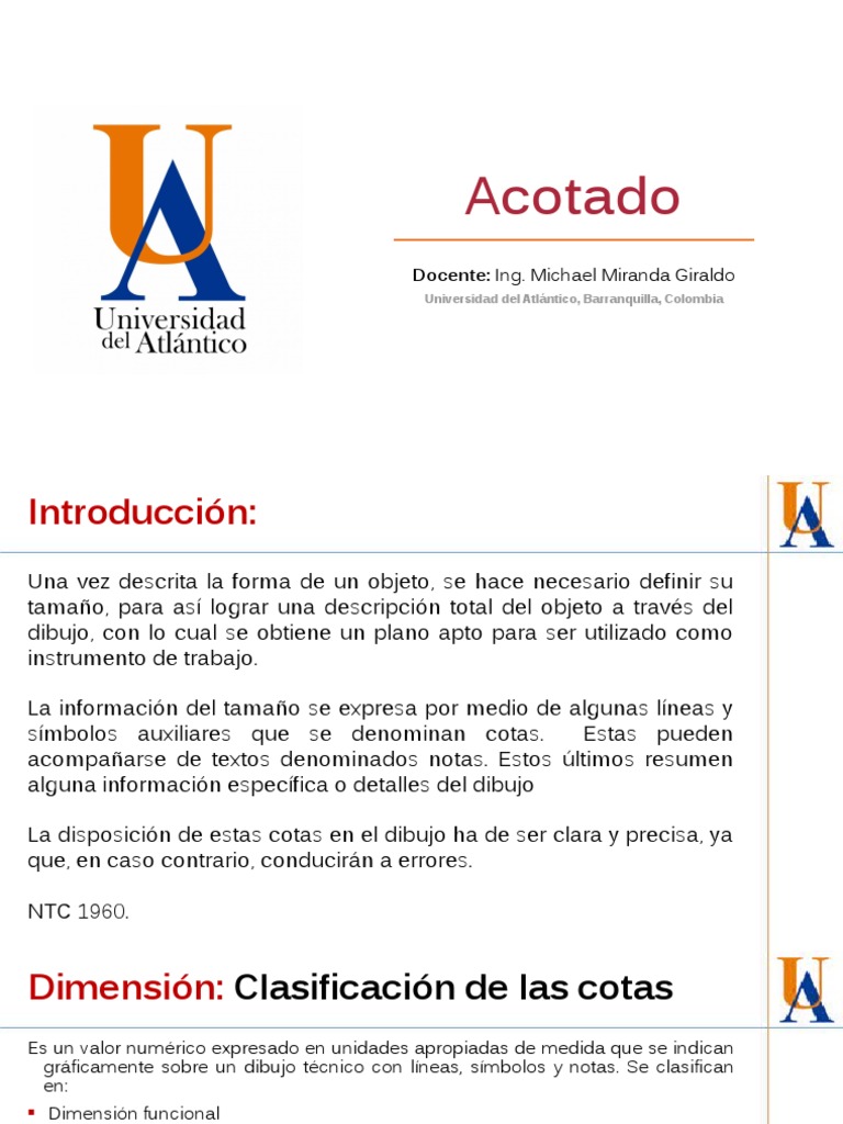 Guía de Acotado en Dibujo Técnico | PDF | Geometría