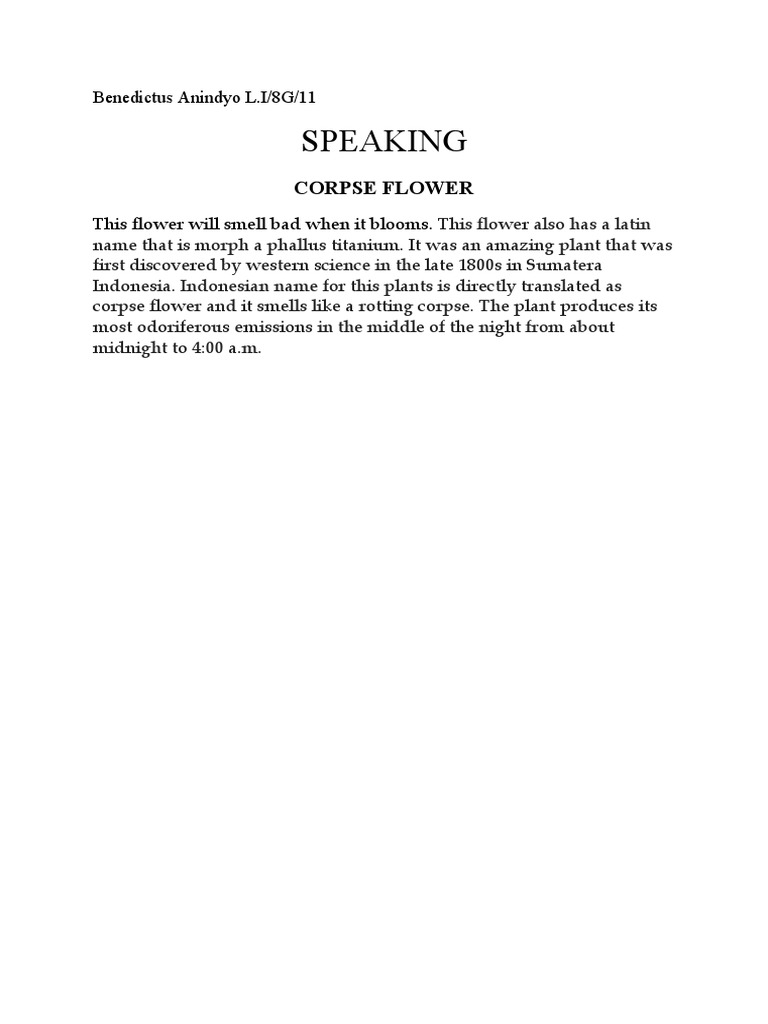 Speaking Flower | PDF | Home & Garden | Science & Mathematics