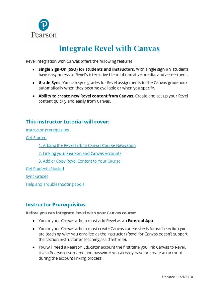 Revel For Educators - Revel Integration With Canvas Guide | PDF ...