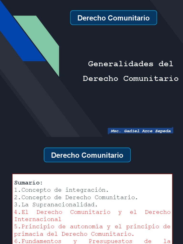 Generalidades Del Derecho Comunitario | PDF | Ley de la Unión Europea ...