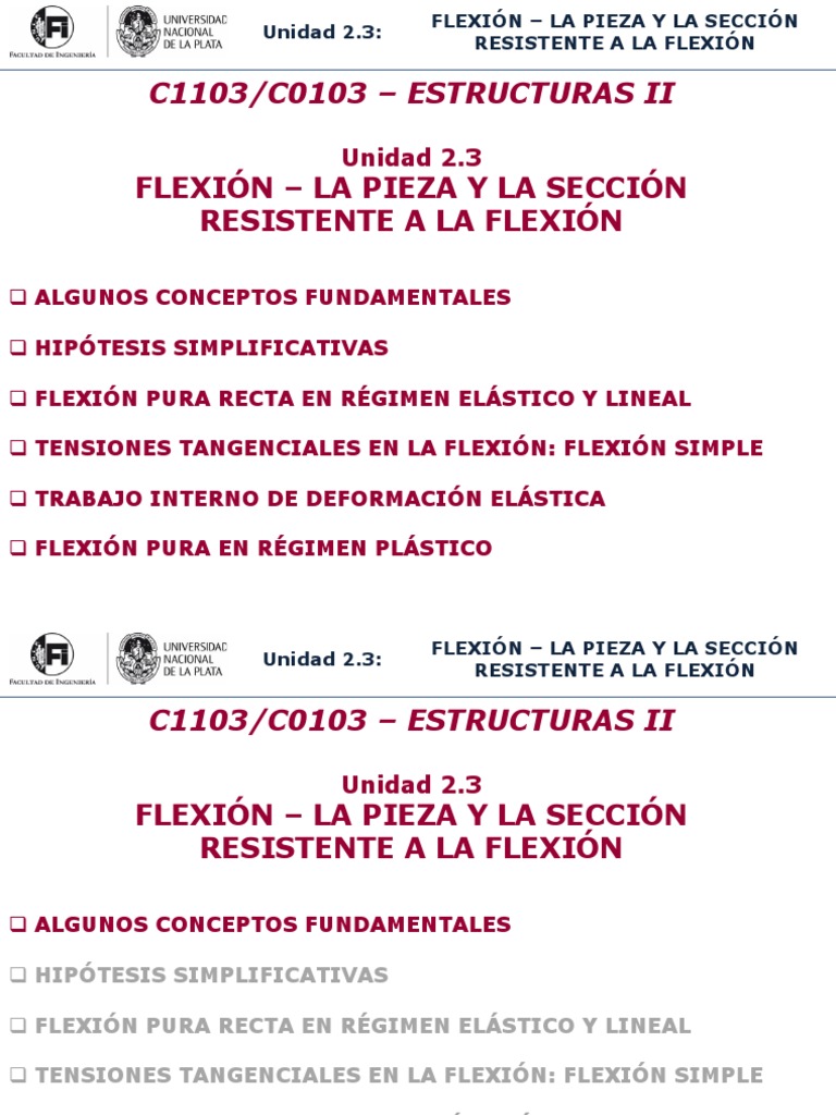 Flexión Simple | PDF | Doblar | Elasticidad (Física)