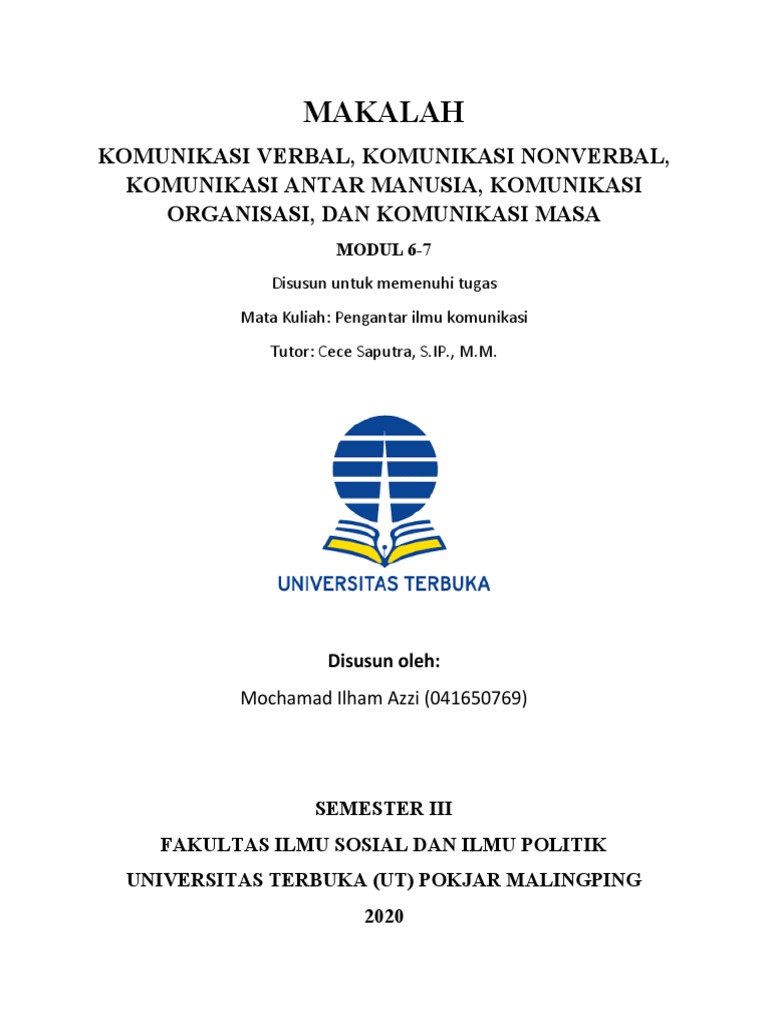 Makalah Pengantar Ilmu Komunikasi | PDF