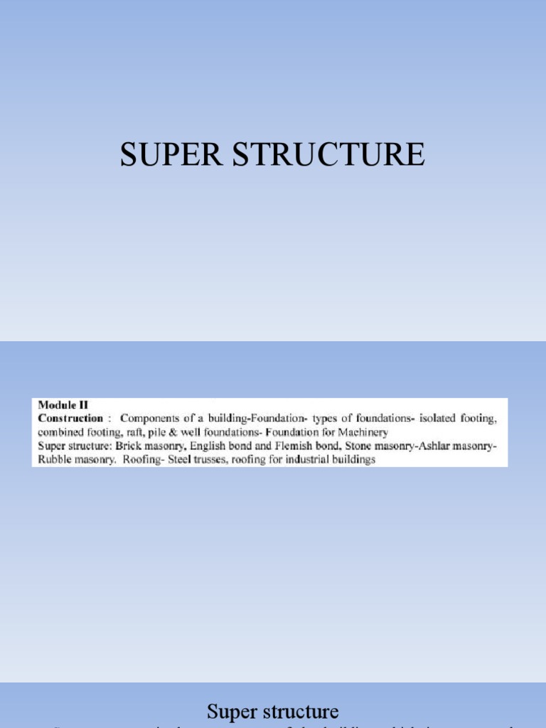 Superstructure | PDF | Masonry | Brick