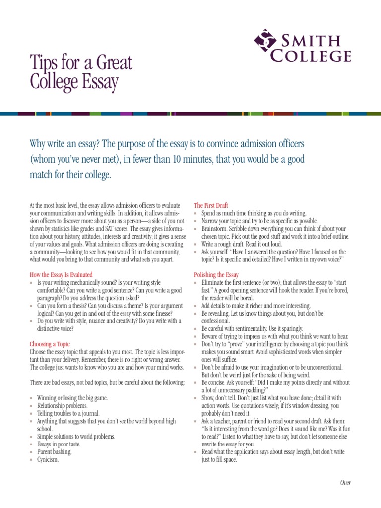 Tips for Crafting a Compelling College Admissions Essay: Focus on ...