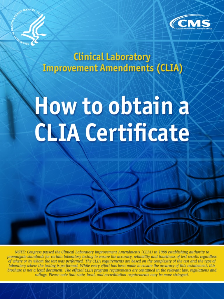 How Obtain CLIA Certificate.brochure | PDF | Health Sciences | Medicine