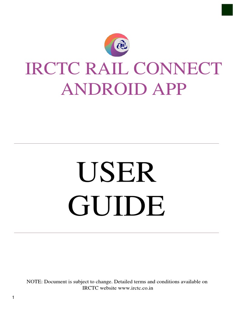 A Comprehensive User Guide for Navigating the IRCTC Rail Connect ...