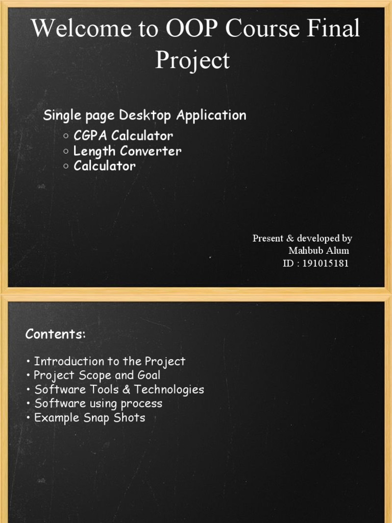 CGPA Calculator Java Program & Prpresentation | PDF | Foot (Unit ...