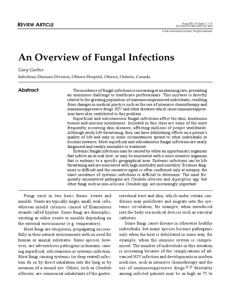 An Overview of Fungal Infections: Gary Garber | PDF | Infection ...