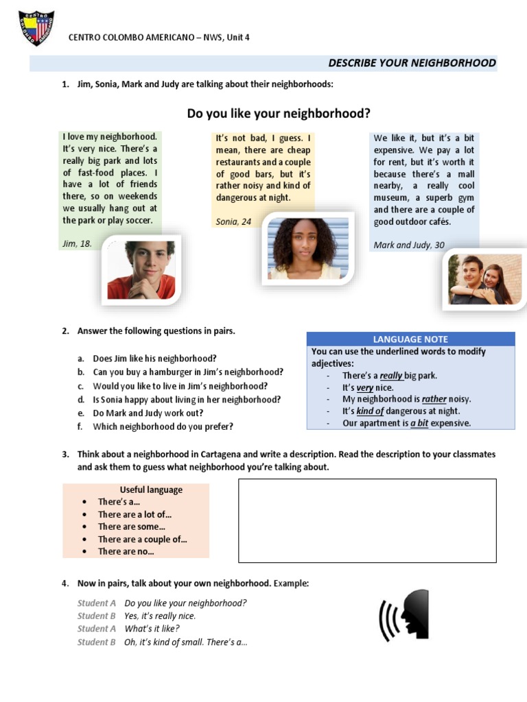 Neighborhood Worksheet | PDF