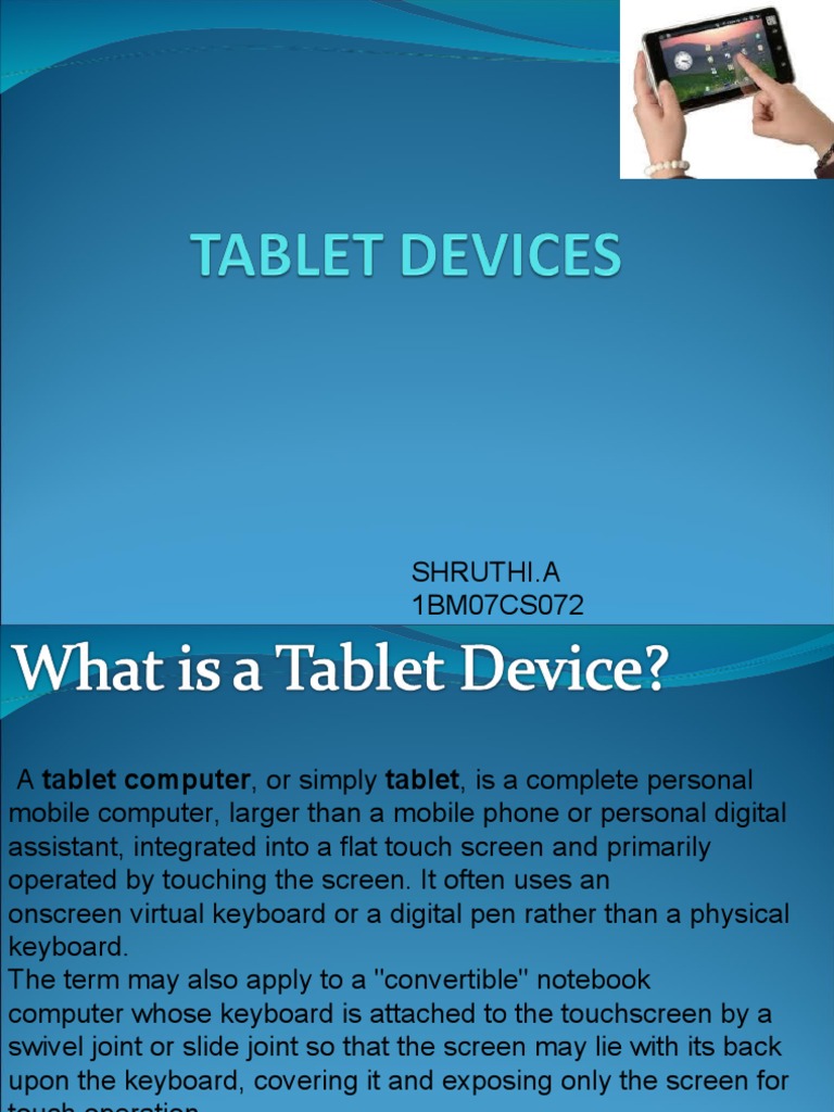Tablet | PDF | Tablet Computer | Input/Output