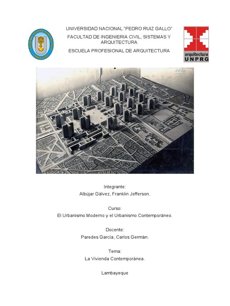 El Urbanismo Moderno y El Urbanismo Contemporáneo. | PDF | Urbanismo ...