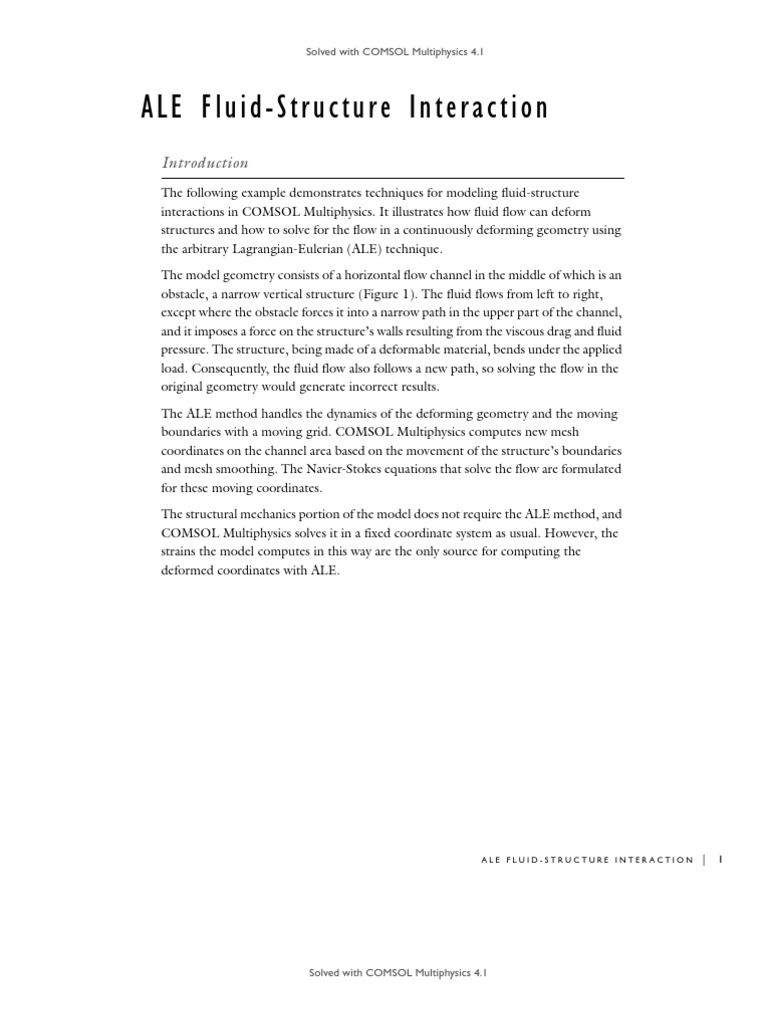 Fluid Structure Interaction | PDF | Fluid Dynamics | Navier–Stokes ...