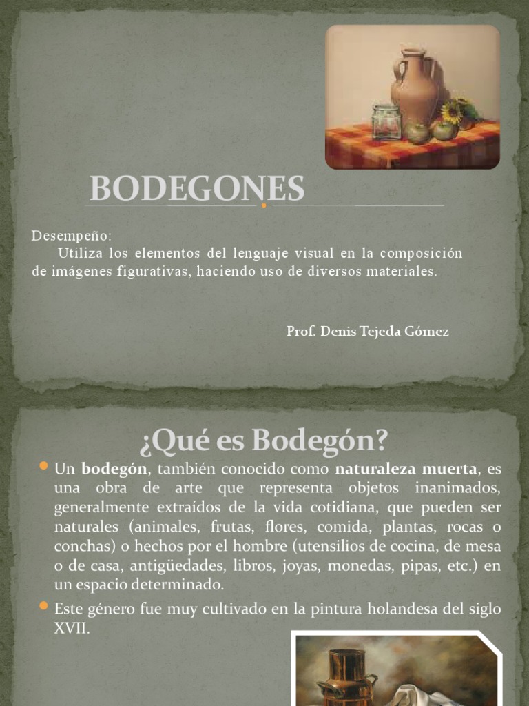 Tipos y Significado de Bodegones | PDF | Naturaleza muerta | Artes visuales