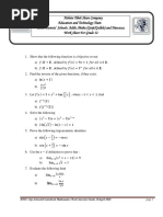 Grade 9 Unit - 1 Work Sheet | PDF | Mathematics