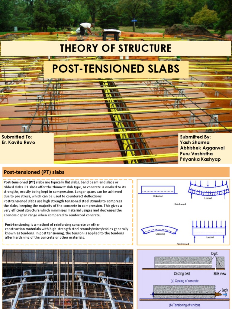 Theory of Structure: Post-Tensioned Slabs | PDF | Prestressed Concrete ...