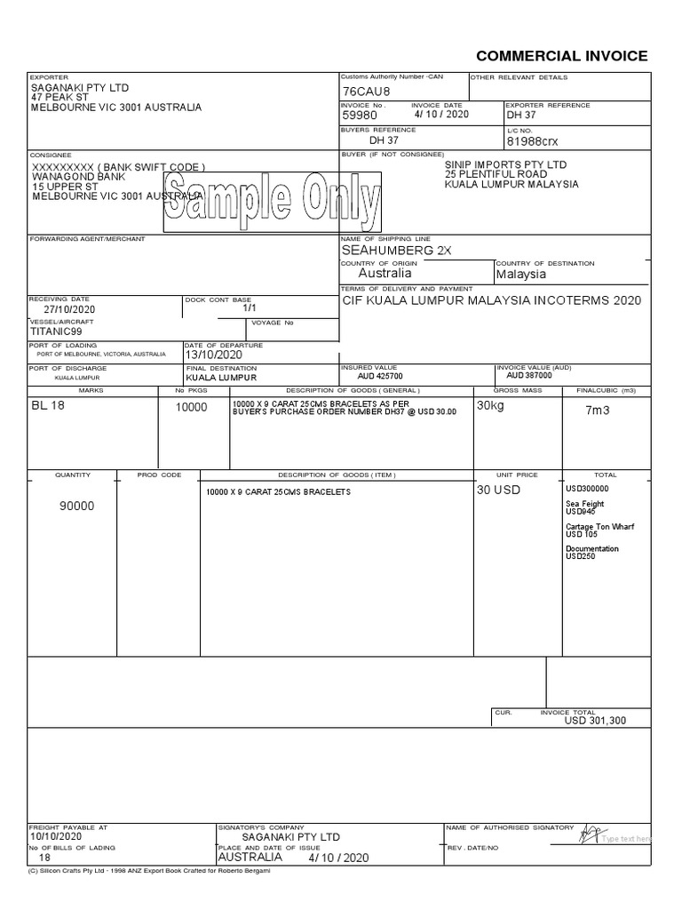 Commercial. Invoice | PDF | Transport | Supply Chain Management