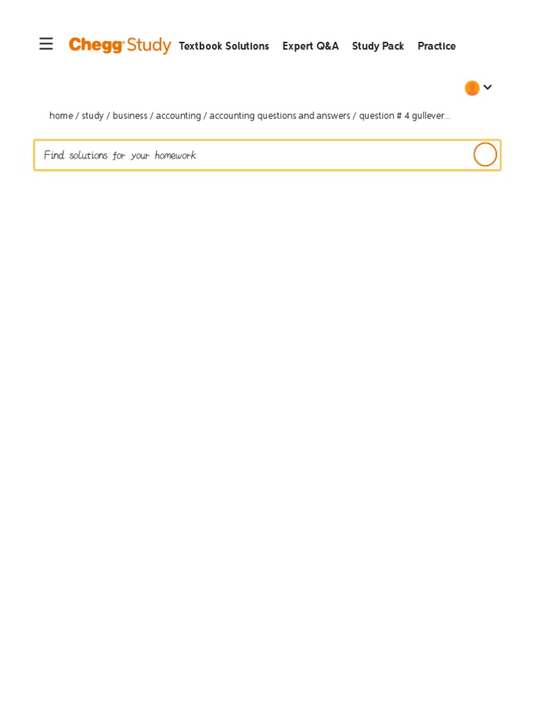 Find Solutions For Your Homework: Textbook Solutions Expert Q&A Study ...