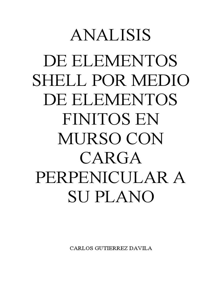 Analisis de Resultados SHELL SAP 2000 | PDF | Método de elementos finitos | Ecuaciones