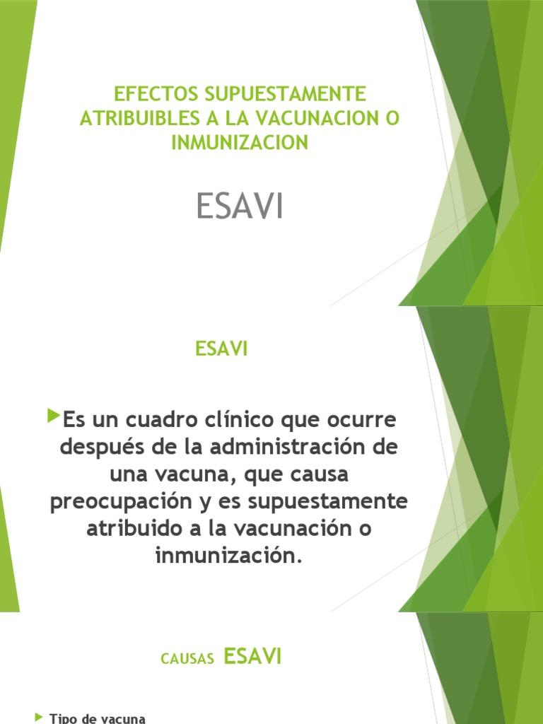 ESAVI | PDF | Vacunas | Inyección (medicina)