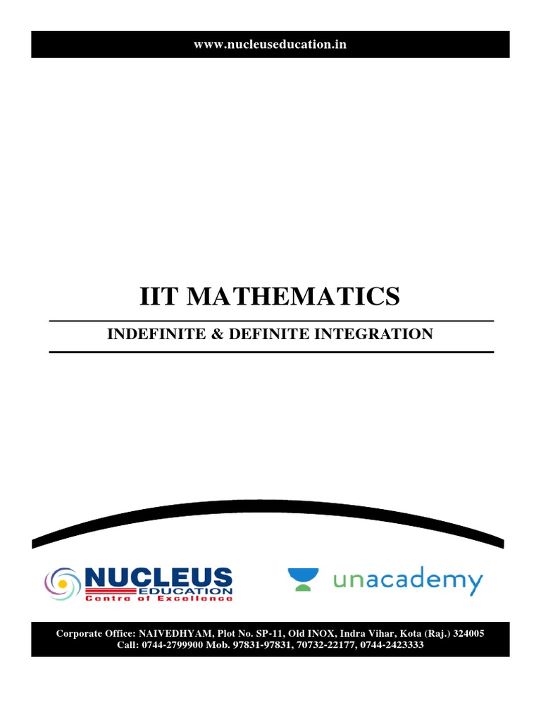 Vibrant Academy, Indefinite - Definite - Integration - Sheet | PDF | Complex Analysis ...