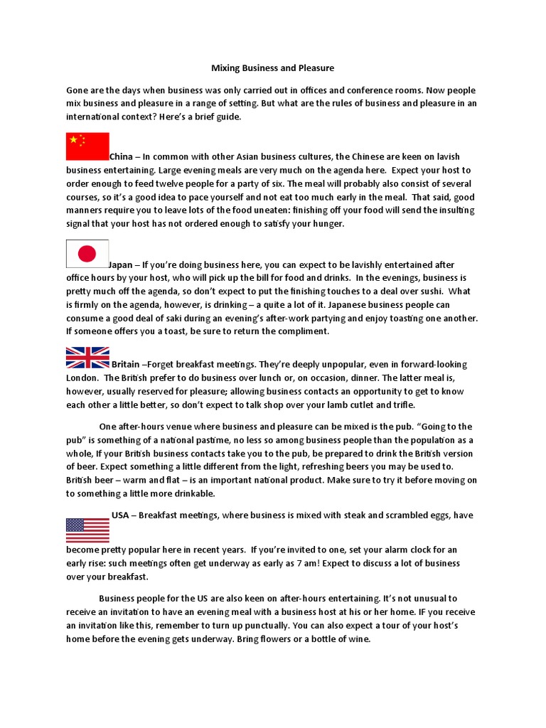 Business Reading Comprehension | PDF | Meal | Pub