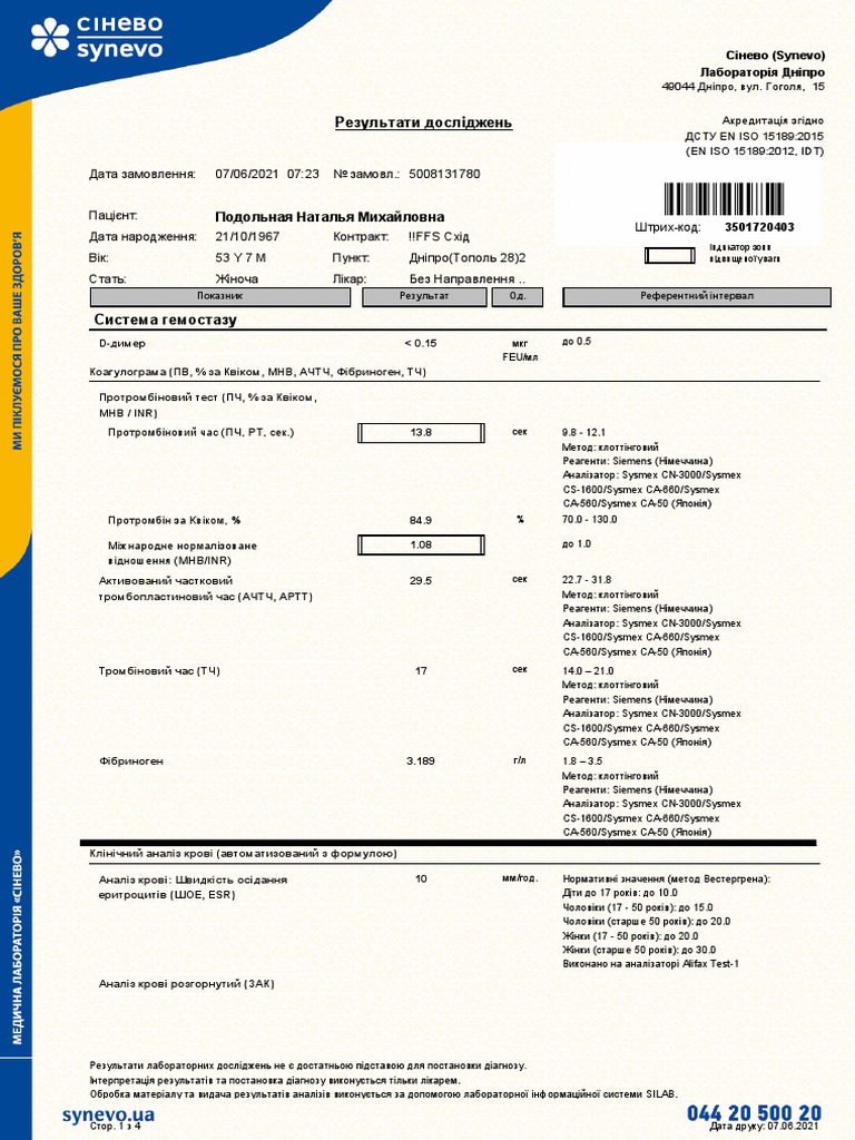 Syne Vo Results 3501720403 | PDF